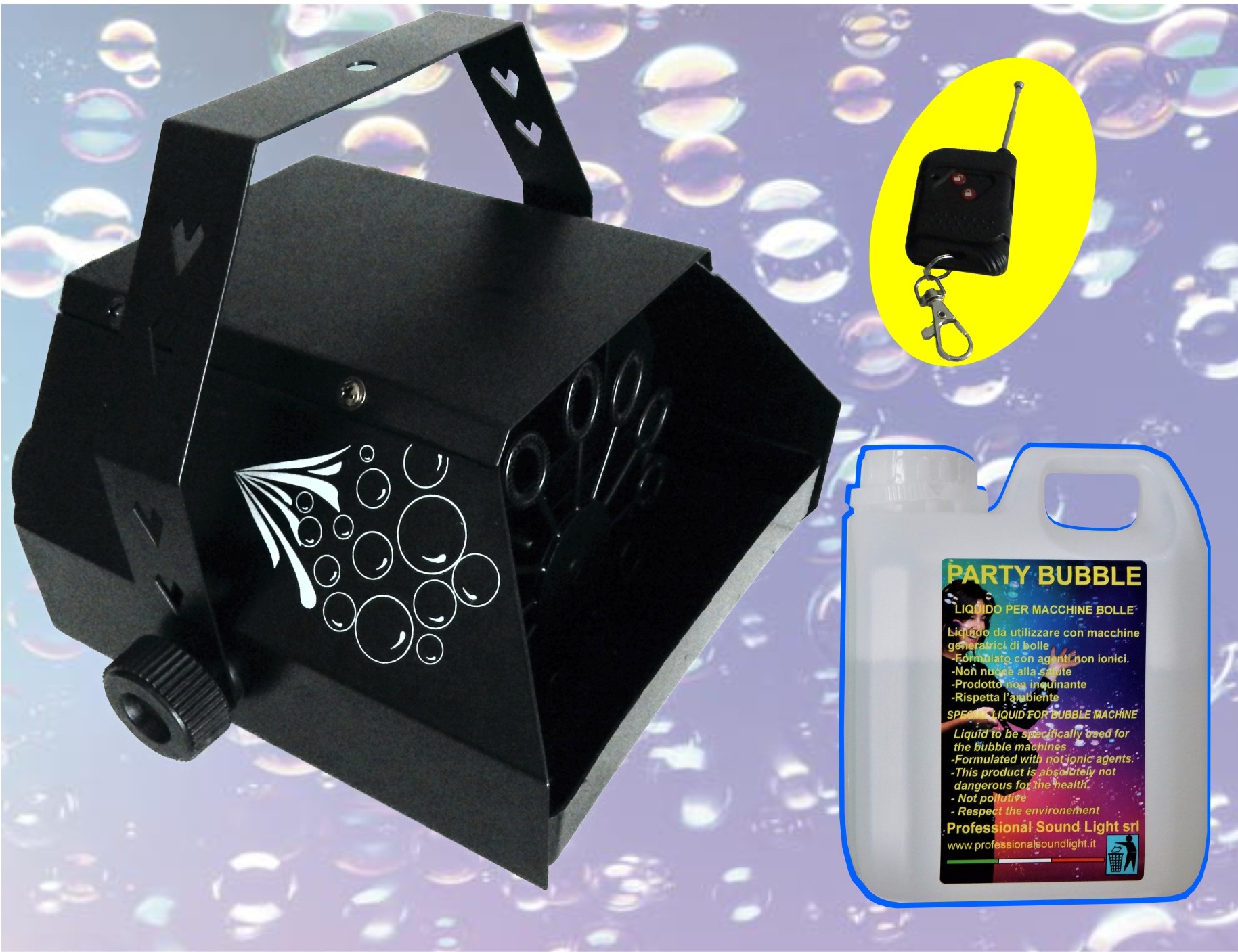 Happy Bubble -- Macchina Bolle di sapone con Radio Comando + 1 flacone ...